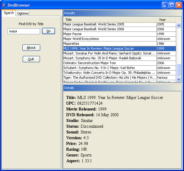 GitHub - argonium/dvd-browser: Search released DVDs